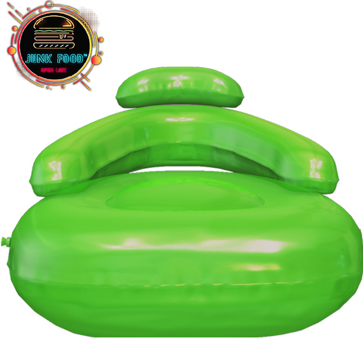 Second Life Marketplace - Junk Food - 90's Inflatable Chair (Green)