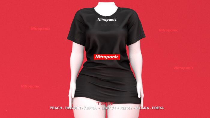 Second Life Marketplace - Nitropanic_T Dress BLACK (ADD)