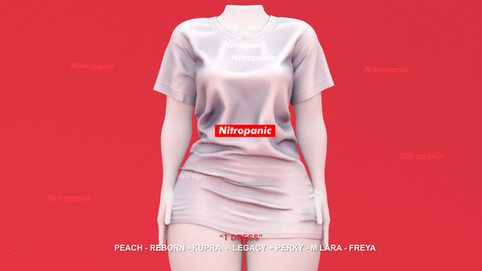Second Life Marketplace - Nitropanic_T Dress WHITE (ADD)