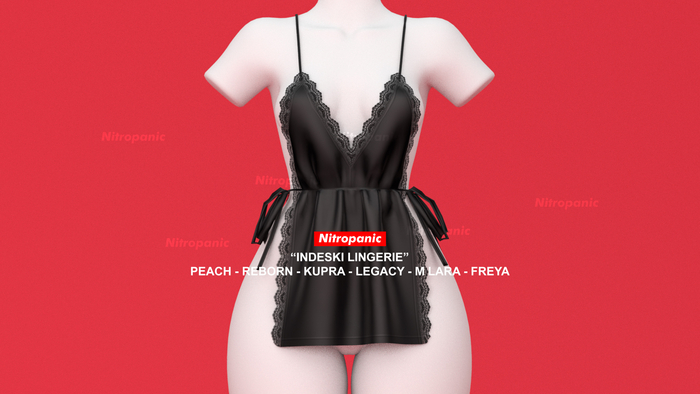 Second Life Marketplace - Nitropanic_Indeski Lingerie BLACK (ADD)