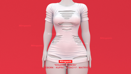 Second Life Marketplace - Nitropanic_Khuzihing Dress (WHITE) ADD