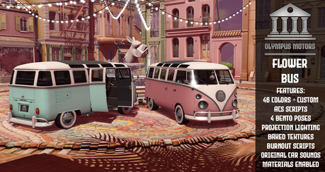 Second Life Marketplace - Olympus Motors | Flower Bus [in 46+ colors]