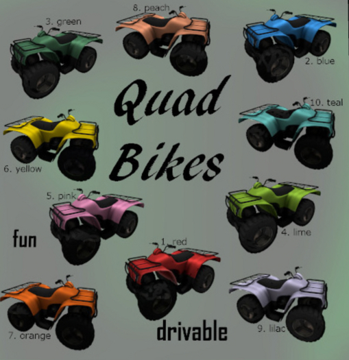 Second Life Marketplace - [DD] Quad Bike Green