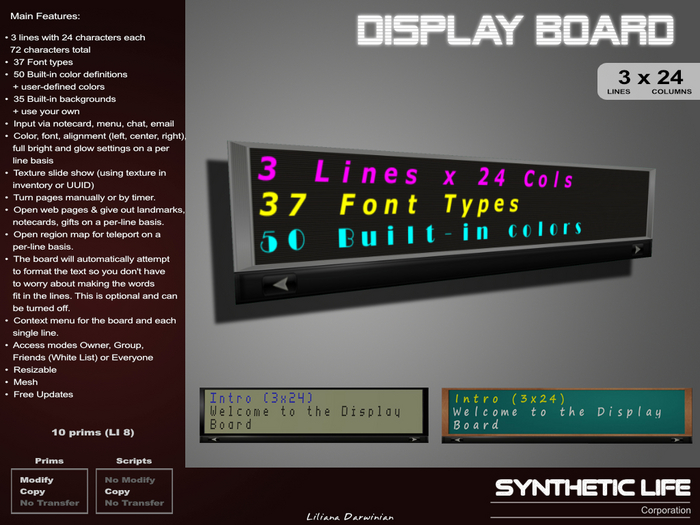 Second Life Marketplace - [LD] Display Board 03x24