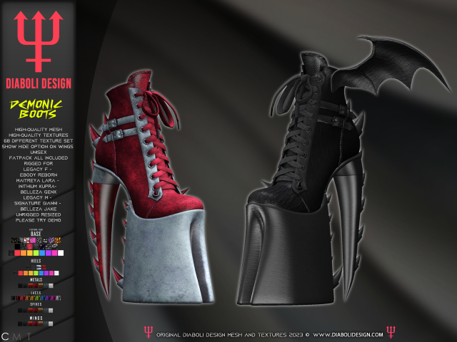 Second Life Marketplace - DIABOLI DESIGN - DEMONIC BOOTS