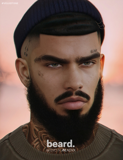 Second Life Marketplace - Volkstone Baron Mesh Beard / Pack V1