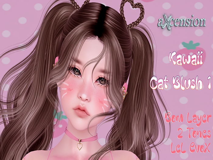 Second Life Marketplace Ax Kawaii Cat Blush