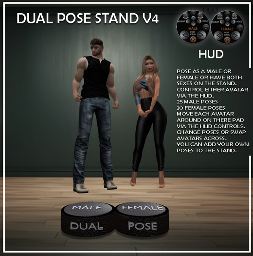 Second Life Marketplace - dual pose stand v4