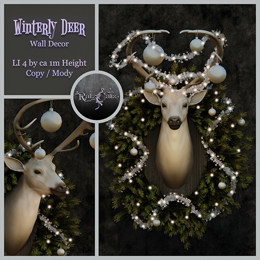 Second Life Marketplace - .: RatzCatz :. Winterly Deer Mount