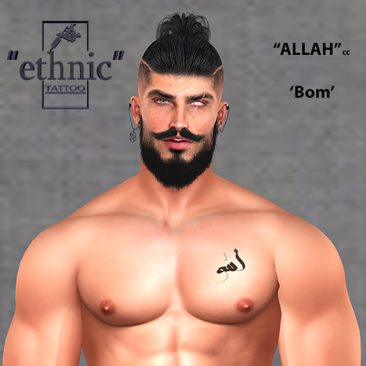 Second Life Marketplace - "ethnic" Tattoo ALLAH 'Bom'