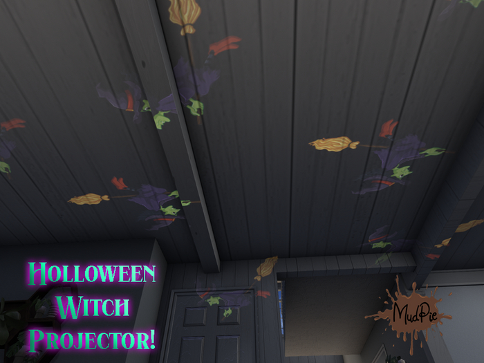Second Life Marketplace - .:MudPie:. Holloween Witch Projector ( boxed )