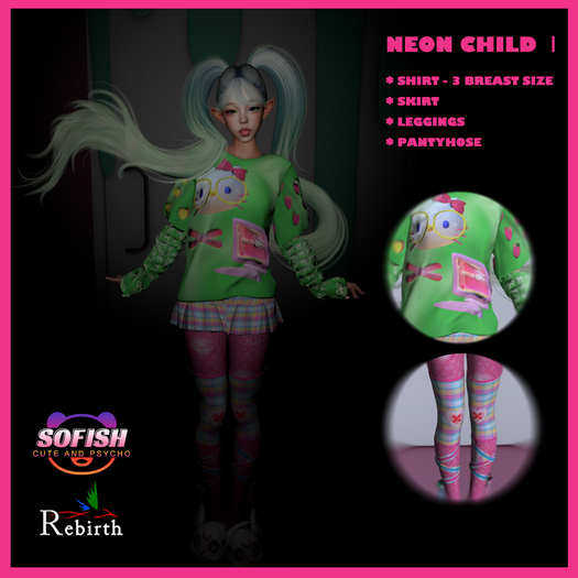 Second Life Marketplace - DEMO // NEON CHILD SET V1