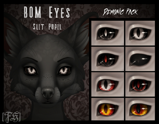 Second Life Marketplace - [FH] BOM Eyes - Slit Pupil - Demonic