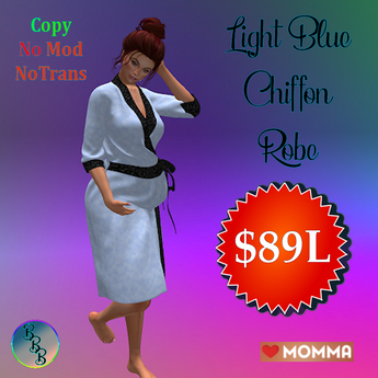 Second Life Marketplace - Light Blue Chiffon Robe [BOXED] Love Momma ...