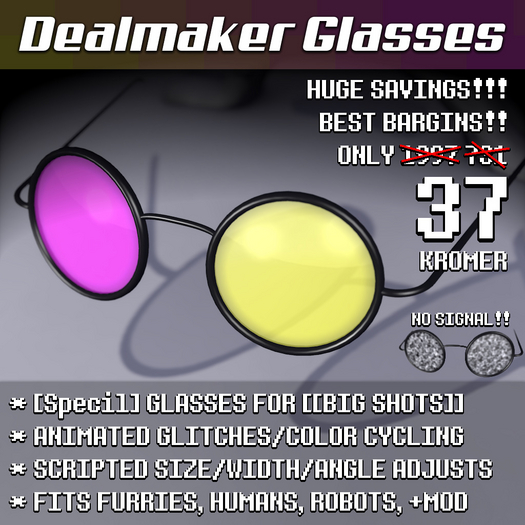 Second Life Marketplace - :Frio's: Dealmaker Glasses