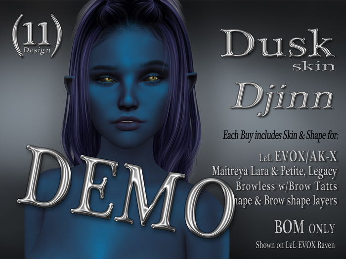 Second Life Marketplace - DEMO Dusk Djinn Female EVOX - AKX
