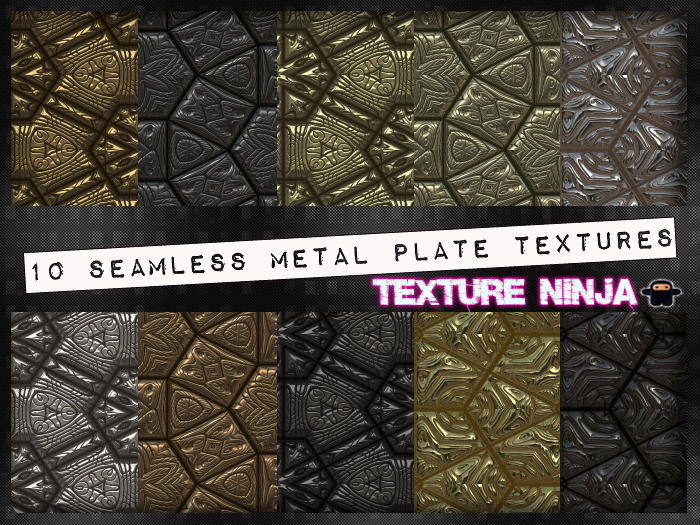Second Life Marketplace - TEXTURE NINJA -> Seamless Metal Plating ...