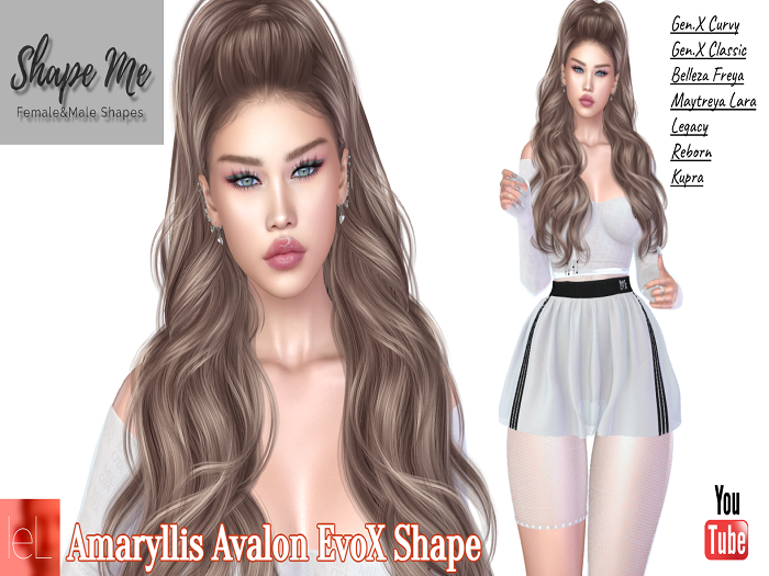 Second Life Marketplace - Shape Me - Amaryllis Avalon Head EvoX Shape