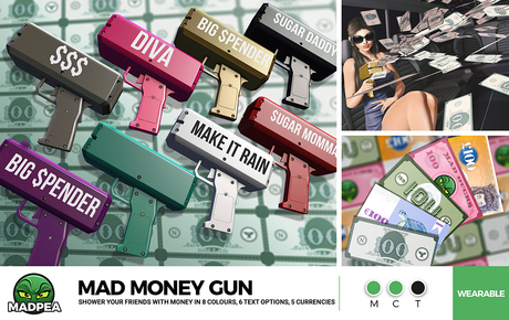 Second Life Marketplace - MadPea Mad Money Gun