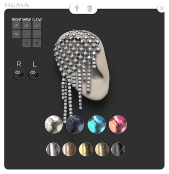 Second Life Marketplace - SIGMA Net gem earrings