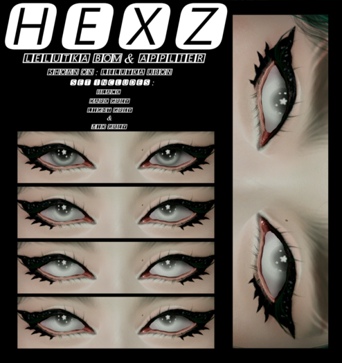 Second Life Marketplace - Hexz - Celest Eyes (Monochromes)