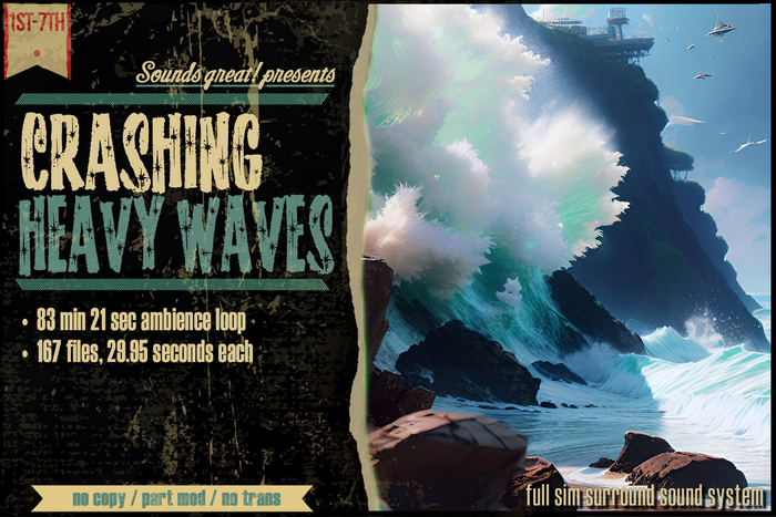 Second Life Marketplace - Heavy Crashing Waves - Full Sim Surround ...