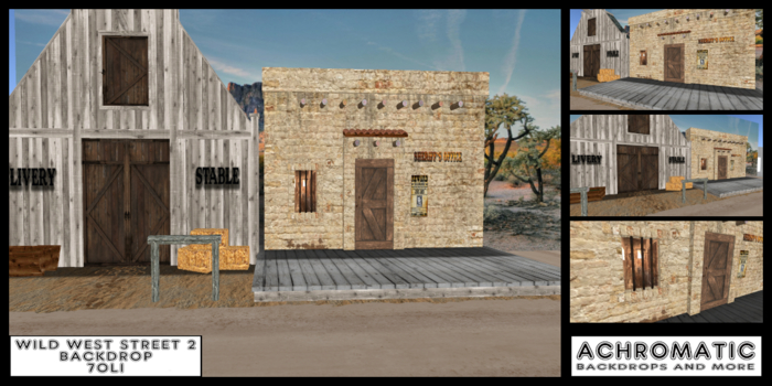 Second Life Marketplace - [A] Wild West Street 2 Backdrop