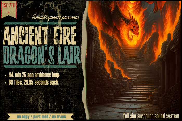Second Life Marketplace - POV: Ancient Fire Dragon's Lair - Full Sim ...
