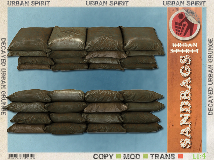 Second Life Marketplace - ~UrBaN SpIrIt~ Sandbags