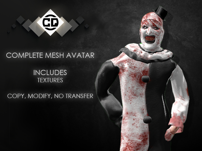Second Life Marketplace - .:CQ:. Art The Clown Bento Avatar