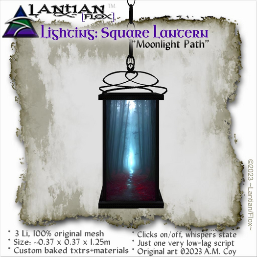 Second Life Marketplace - ~L/Fx~Square Lantern - "Moonlight Path ...