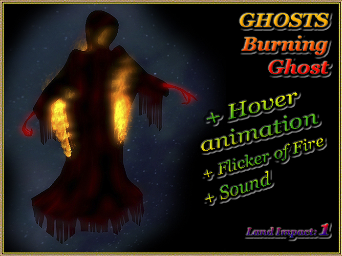Second Life Marketplace - GHOSTS - Burning Ghost (1 LI) (Full perm)