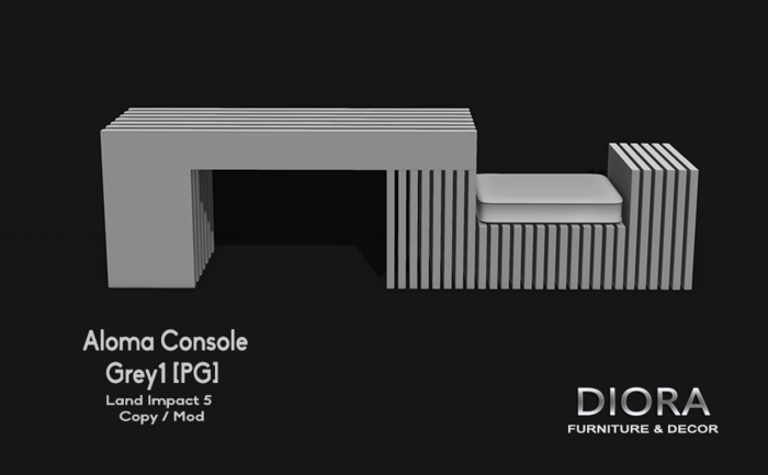 Second Life Marketplace - DIORA Aloma Console Grey1 [PG]