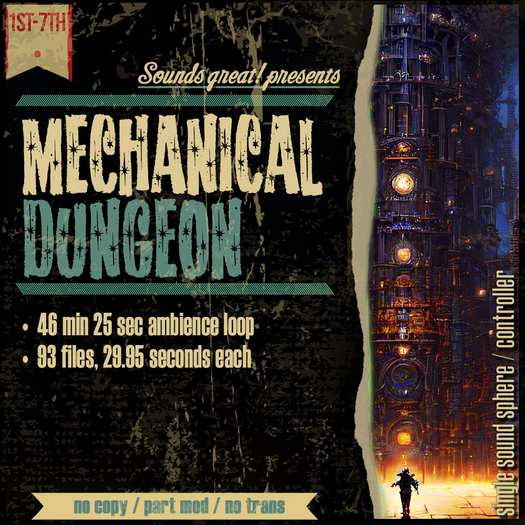 Second Life Marketplace - Sounds Great! Single Controller - Mechanical ...