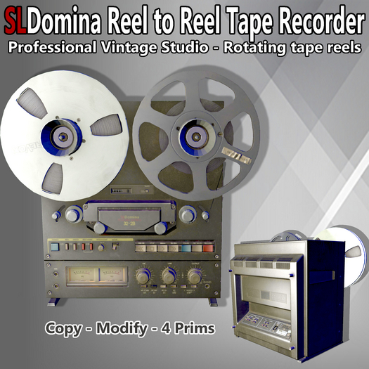 Second Life Marketplace - VINTAGE AUDIO - SLDomina Reel to Reel ...