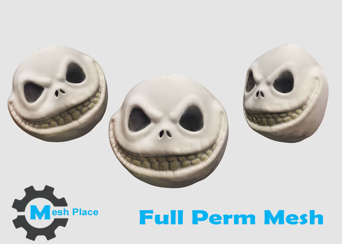 Second Life Marketplace - Mesh Place - Halloween Jack Skeleton Mask ...