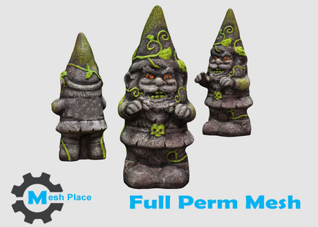 Second Life Marketplace - Mesh Place - Halloween Gnome Zombie Statue ...