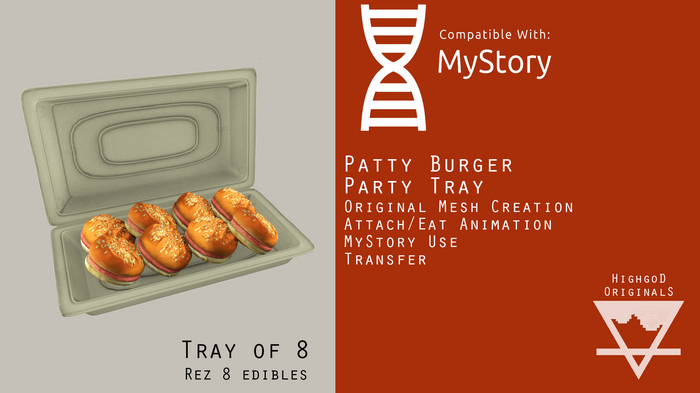 Second Life Marketplace - PattyBurger Tray [MyStory]