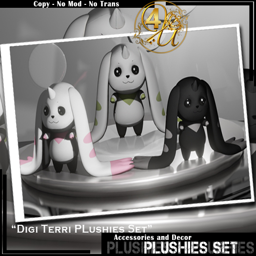 Second Life Marketplace - 4UShop- Digi Terri Plushies Set