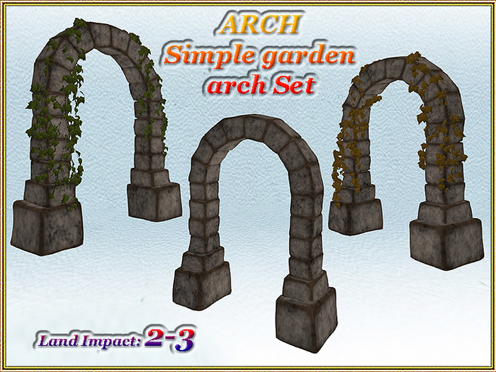 Second Life Marketplace - ARCH - Simple garden arch Set (2-3 LI) (Full ...