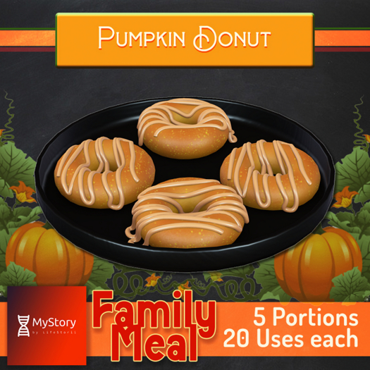 Second Life Marketplace - MyStory Pumpkin Donut Meal
