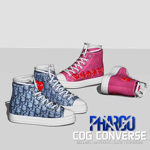 Second Life Marketplace - /PHARGO/ CDG CONVERSE BLUE-D'OR [WEAR]