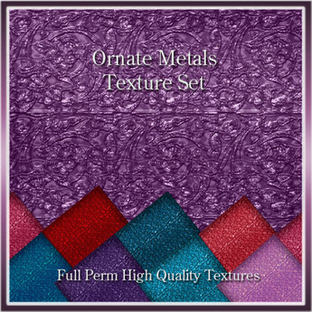 Second Life Marketplace - Ornate Metal Texture Set - 26 full perm, high ...