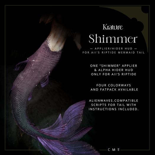 Second Life Marketplace - ((Krature)) - Shimmer - Riptide Applier HUD ...