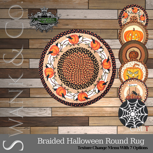 Second Life Marketplace - Swank & Co. Braided Halloween Round Rug V2