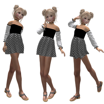 Second Life Marketplace - Tweenster Flat Sandals Iris Demo
