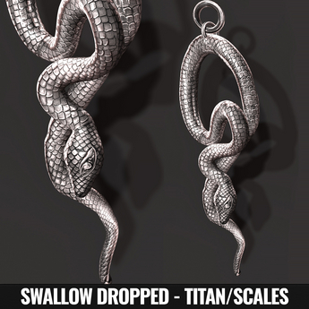 Second Life Marketplace - [YAN] Snake earrings swallow v.2 - titan
