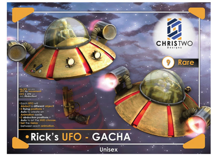 Second Life Marketplace - 9. Ricks UFO -BOX- Chris Two Designs - RARE