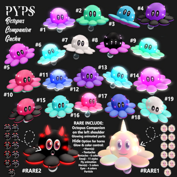 Second Life Marketplace - 11- .::Pyps::. Octopus Companion GACHA COMMON ...