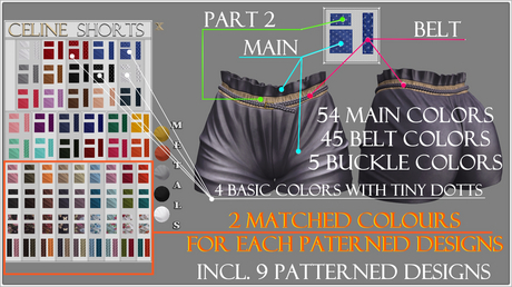 Second Life Marketplace - EMS - CELINE SHORTS - FAT PACK
